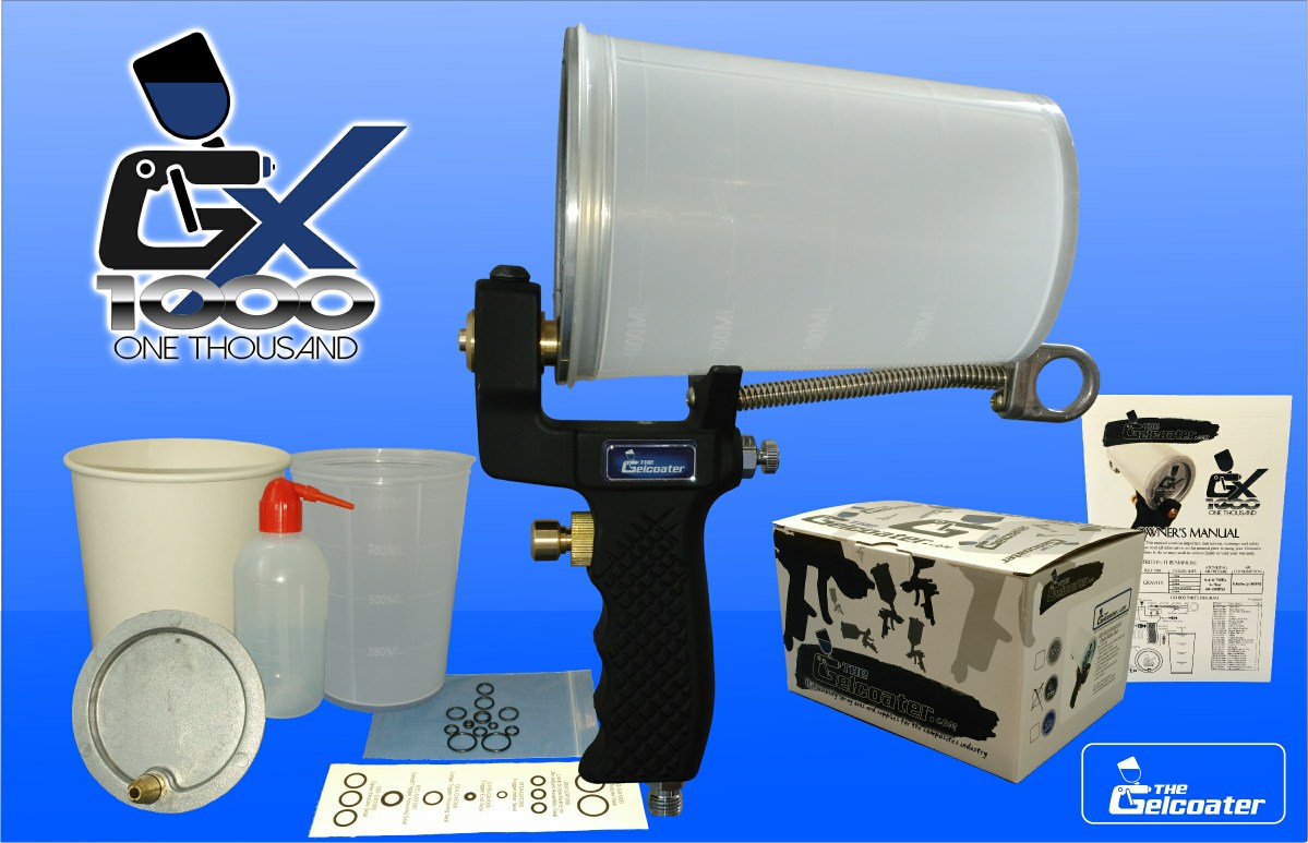 GX1000 Gelcoat & Resin Cup Gun with 5.4mm Spray Nozzle + FREE SEAL KIT ...