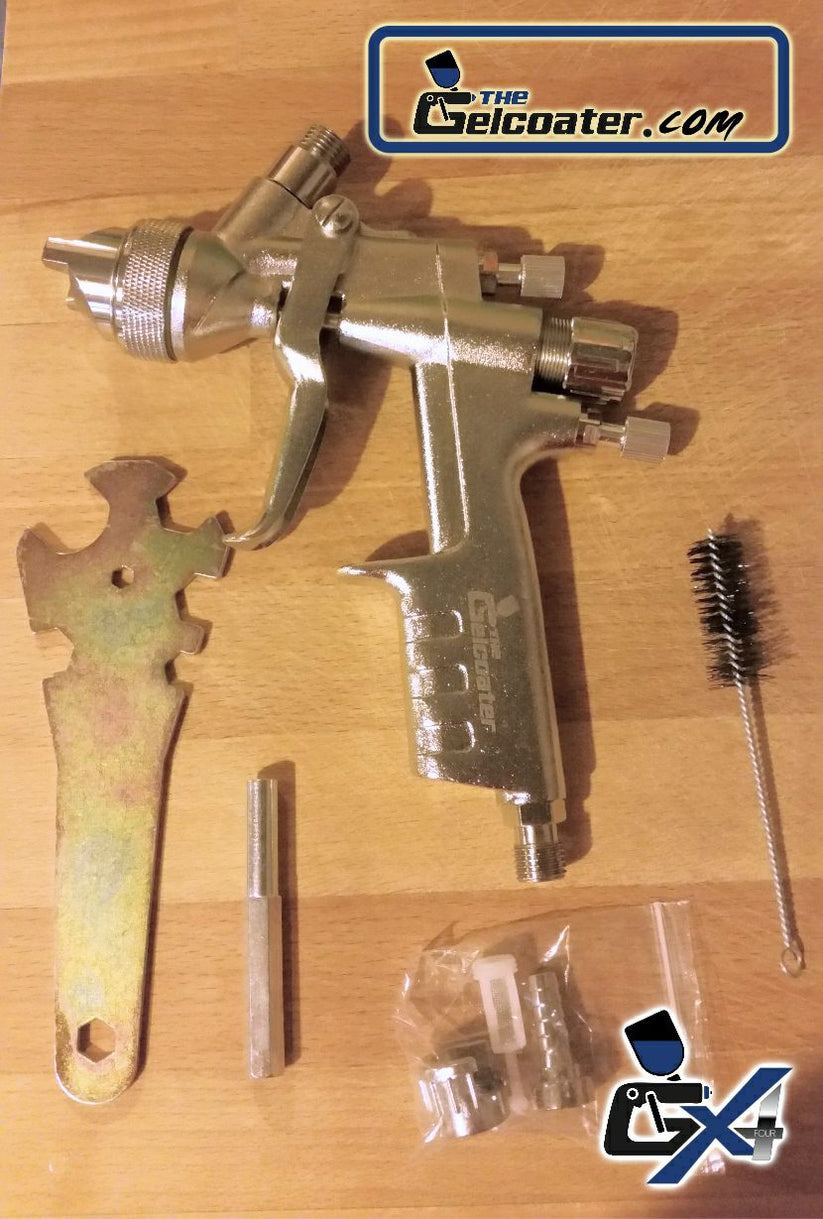 The Gelcoater GX4 HVLP Gelcoat and Resin Spray Gun with 3.5mm Nozzle
